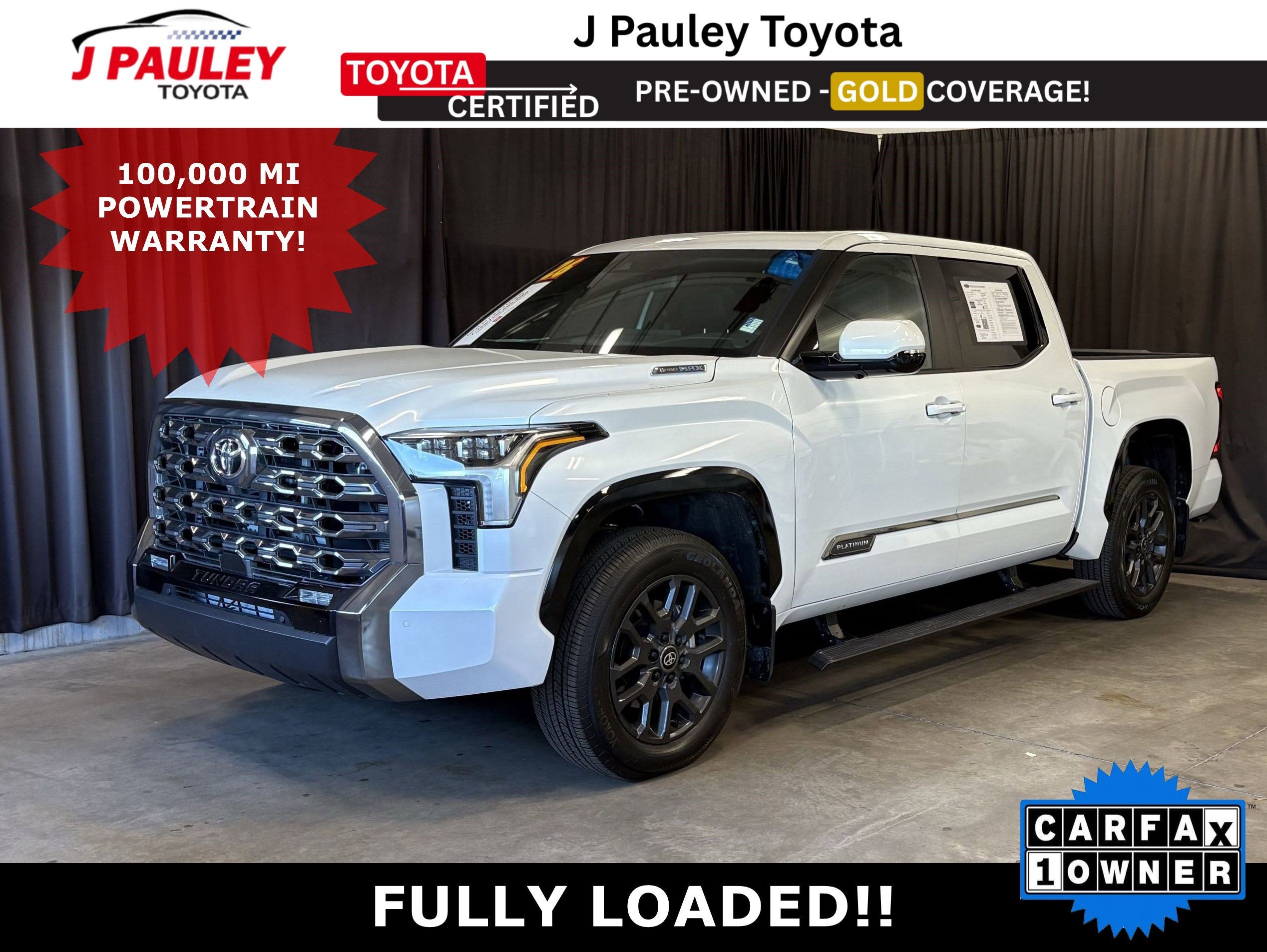 2026 Toyota Tundra Platinum Hybrid 4WD | J. Pauley Toyota Specials Fort ...